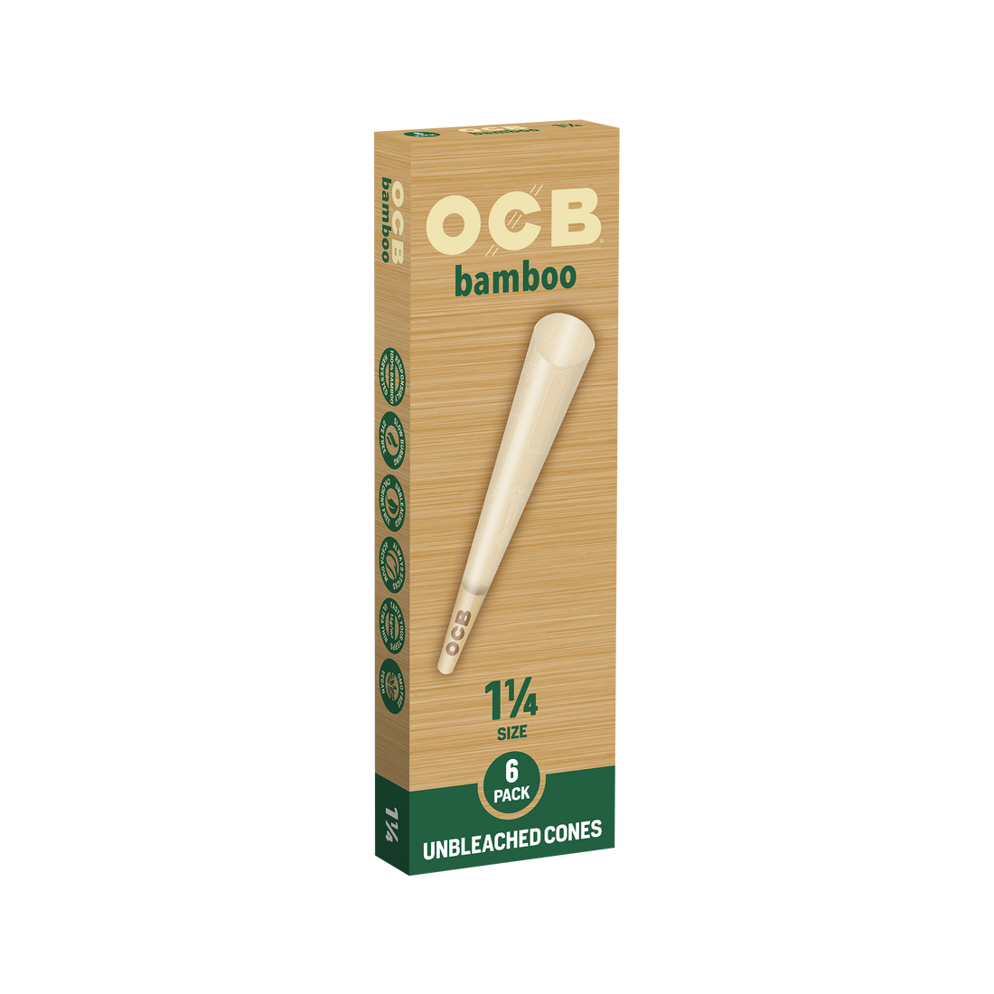 Bamboo 1¼ Cones, Single – OCB USA Rolling Paper Store