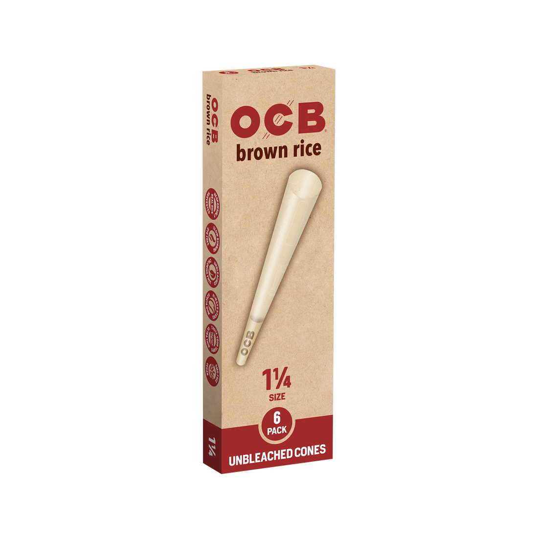 Brown Rice 1¼ Cones – OCB USA Rolling Paper Store