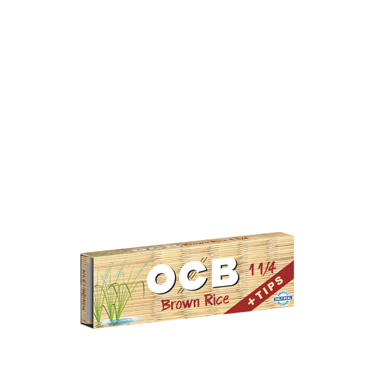 Brown Rice 1¼ Rolling Papers + Tips, Booklet – OCB USA Rolling Paper Store
